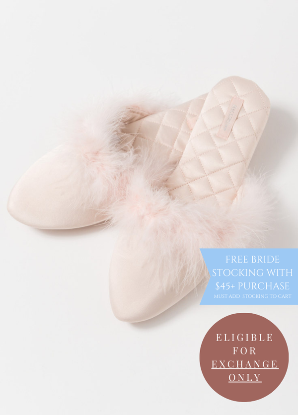 Luxe Feather Slipper - Robed With Love
