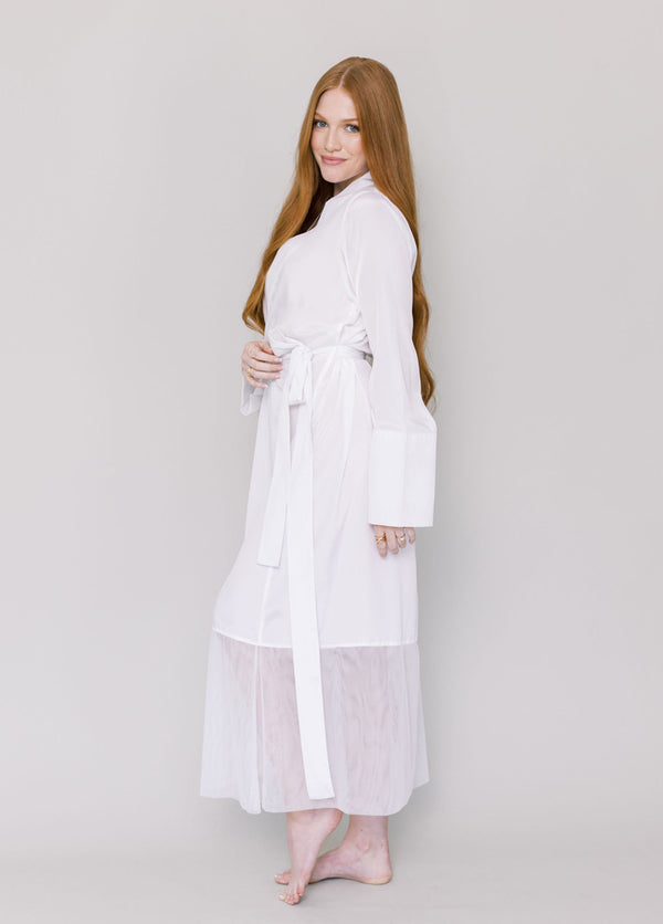 Bridal Robe Blake White | Wedding Day Robe | Getting Ready Robe Wedding ...