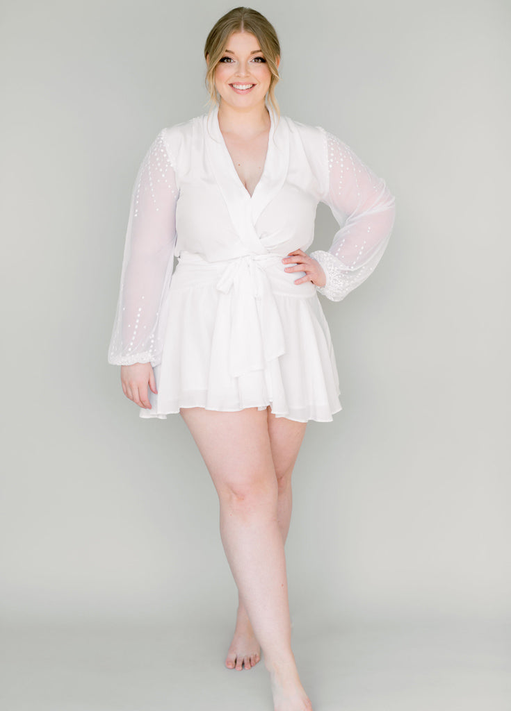 Bridal Robe Alanna White | Wedding Day Robe | Getting Ready Robe ...