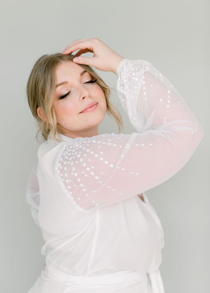 Bridal Robe Alanna White | Wedding Day Robe | Getting Ready Robe ...
